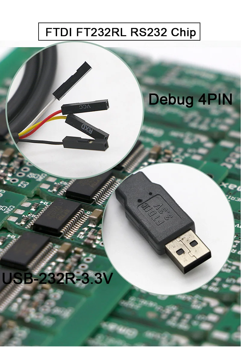 High Compatible WIN10 FTDI Uart TTL 5V 3.3V USB Cable