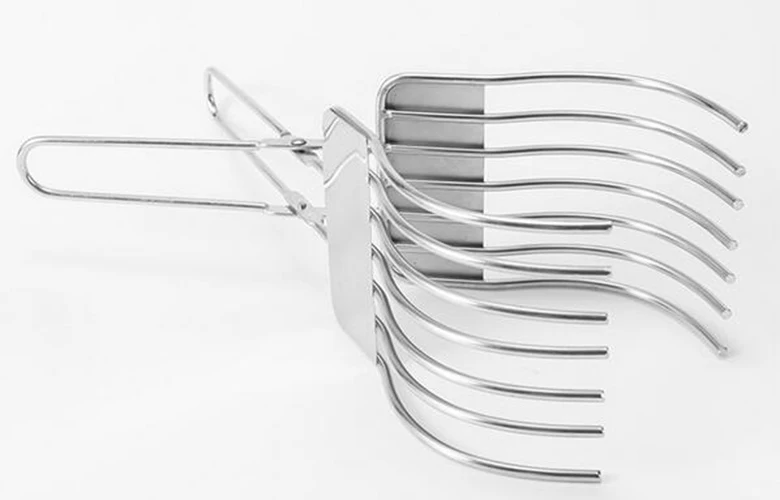 Stainless Steel Roast Beef Cutting Tongs Meat Bread Slicing Tong Onion ...