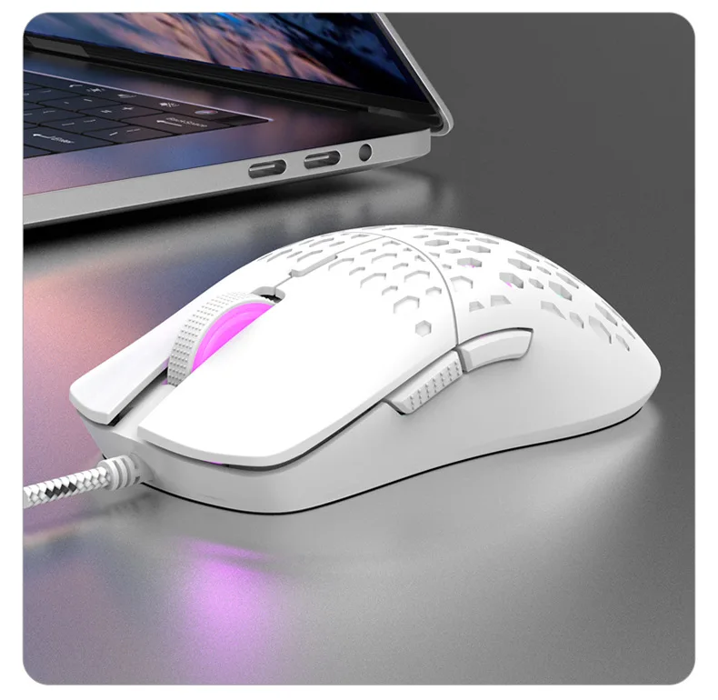 RAIKU G701 Gaming Mouse - Cool Light Cave Style & Ergonomic