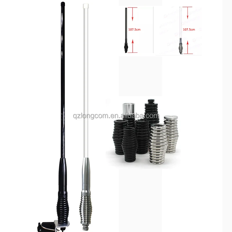 Vhf/uhf Dual Band Car Antenna Spring Barrel Mobile Antenna Fiberglass ...