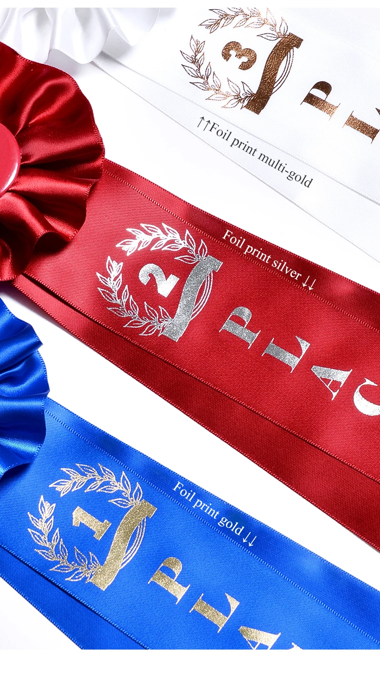 Yama Ribbon Blue Red Sport Award Ribbon 1st 2nd 3rd Personalize ...