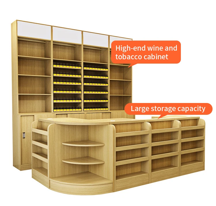 Customized Wooden Checkout Counter for Supermarkets - Stylish Shop ...
