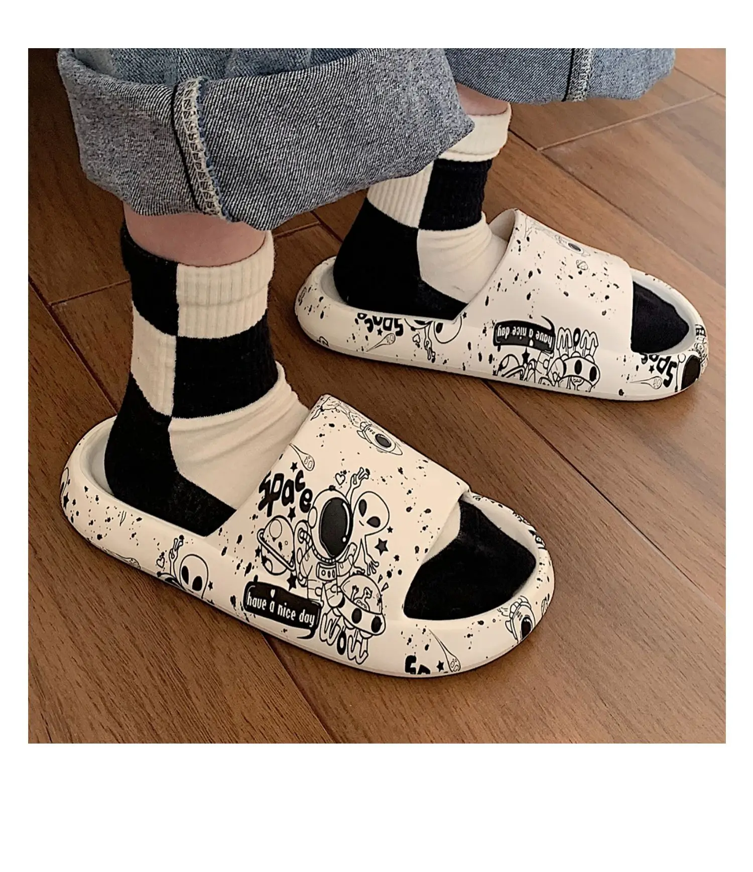 XIXITIAO Alien Pattern Cartoon Women and Men New Fashion Good Quality ...