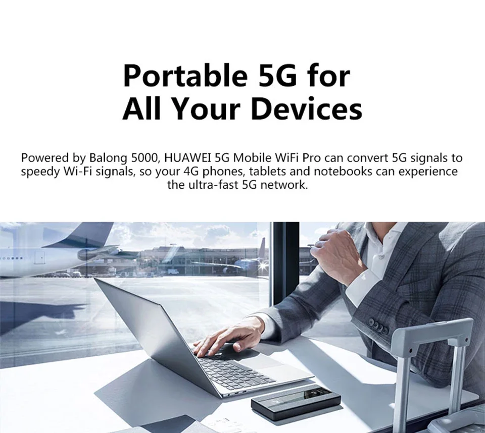 5G Mobile Router - Huawei E6878-370 with 8000mah Battery