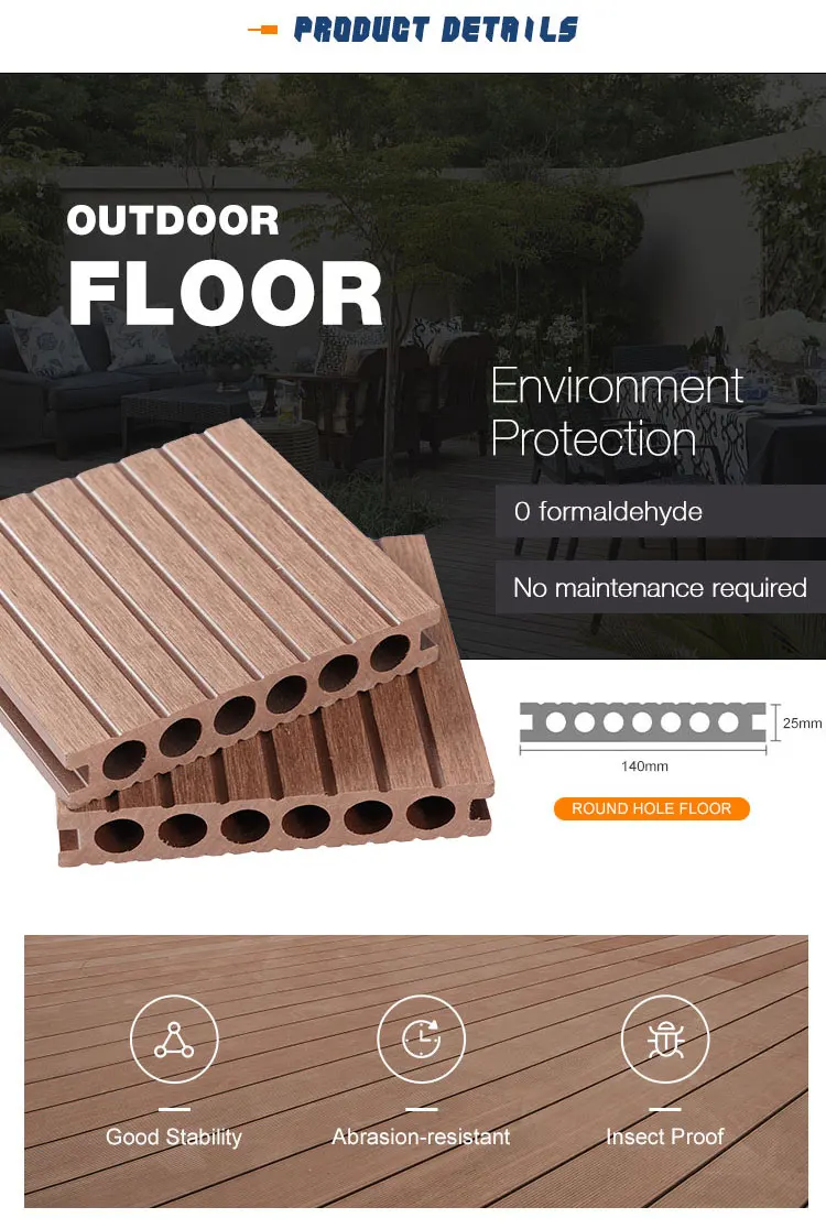 Waterproof Anti-uv Wpc Decking Outdoor Wpc Composite Boards Flooring Pvc Outdoor Decking Deck ...