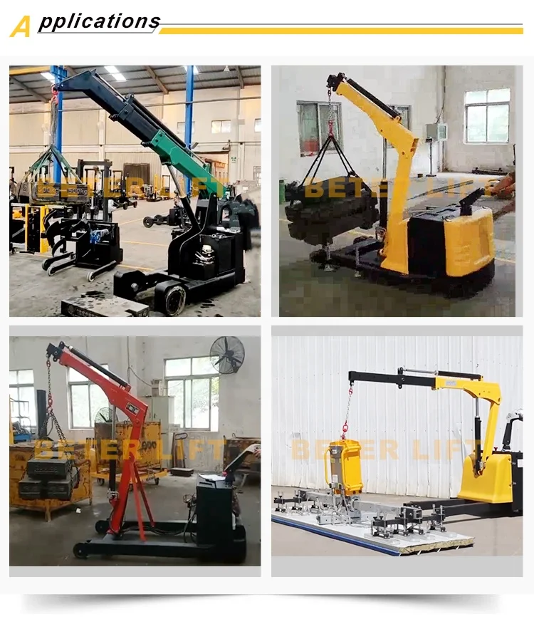 Rotating Jib Arm Workshop Hoist And Lifting Cranes Hydraulic Mobile ...