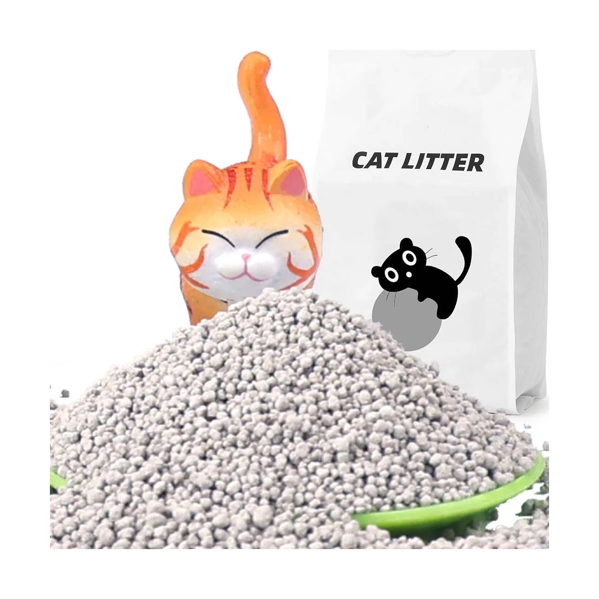 FP-02 1.0-2.0mm Factory OEM/ODM Clumping Sand Bentonite Cat Litter ...
