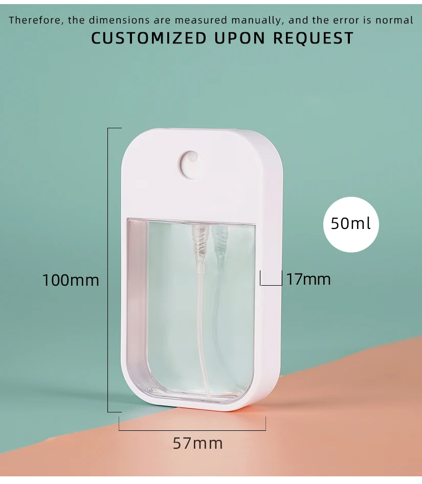 38ml 50ml Empty Transparent Hand Washing Liquid Small Cosmetic Mist Spray Empty Pocket Credit ...