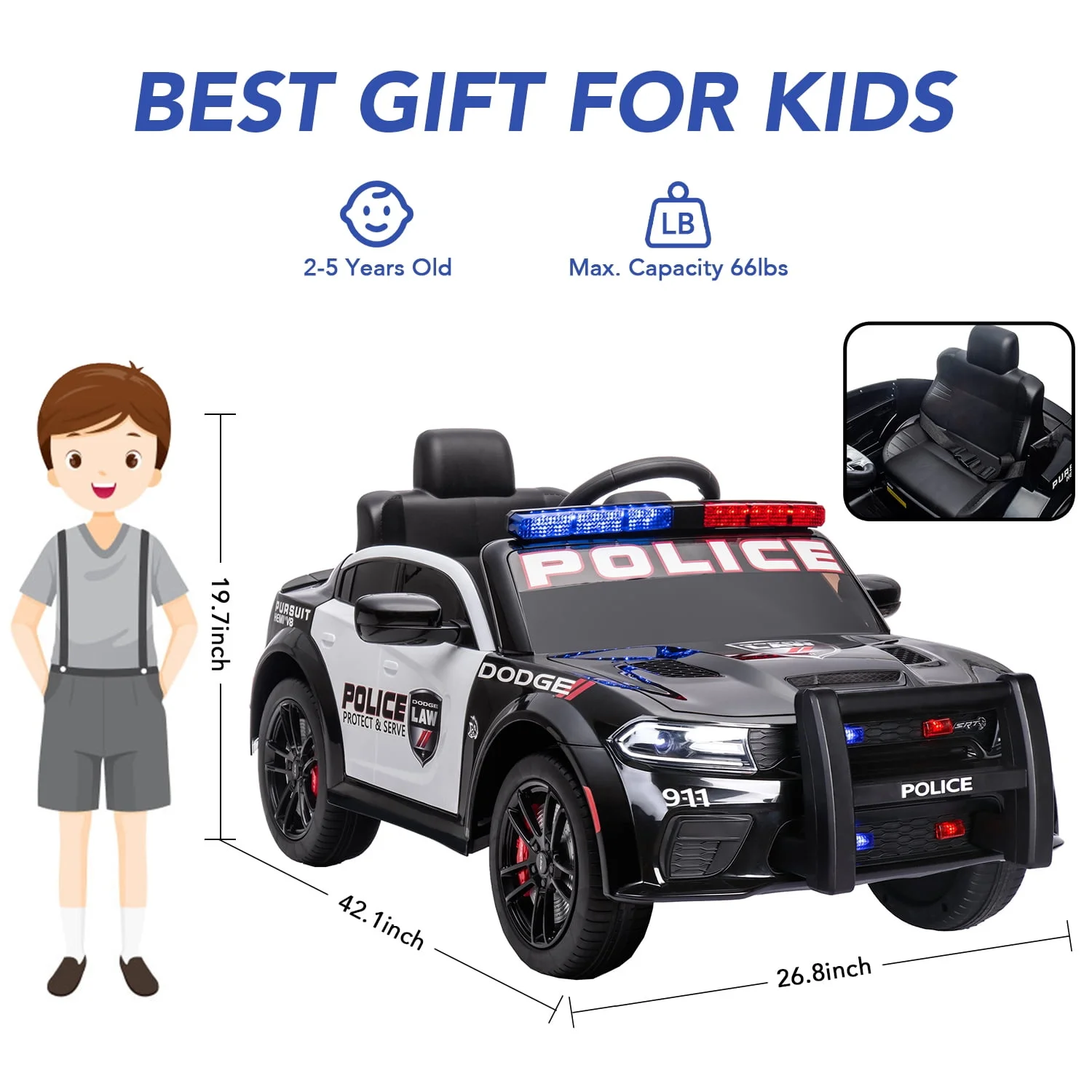Wholesale Licensed Dodge 12V Remote Control Car for Kids