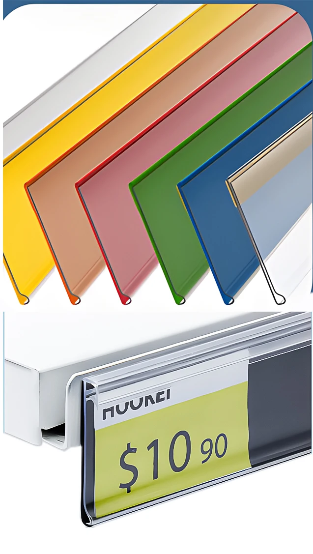 Supermarket Retail Shelf Price Tag Display Transparent PVC Extruded ...