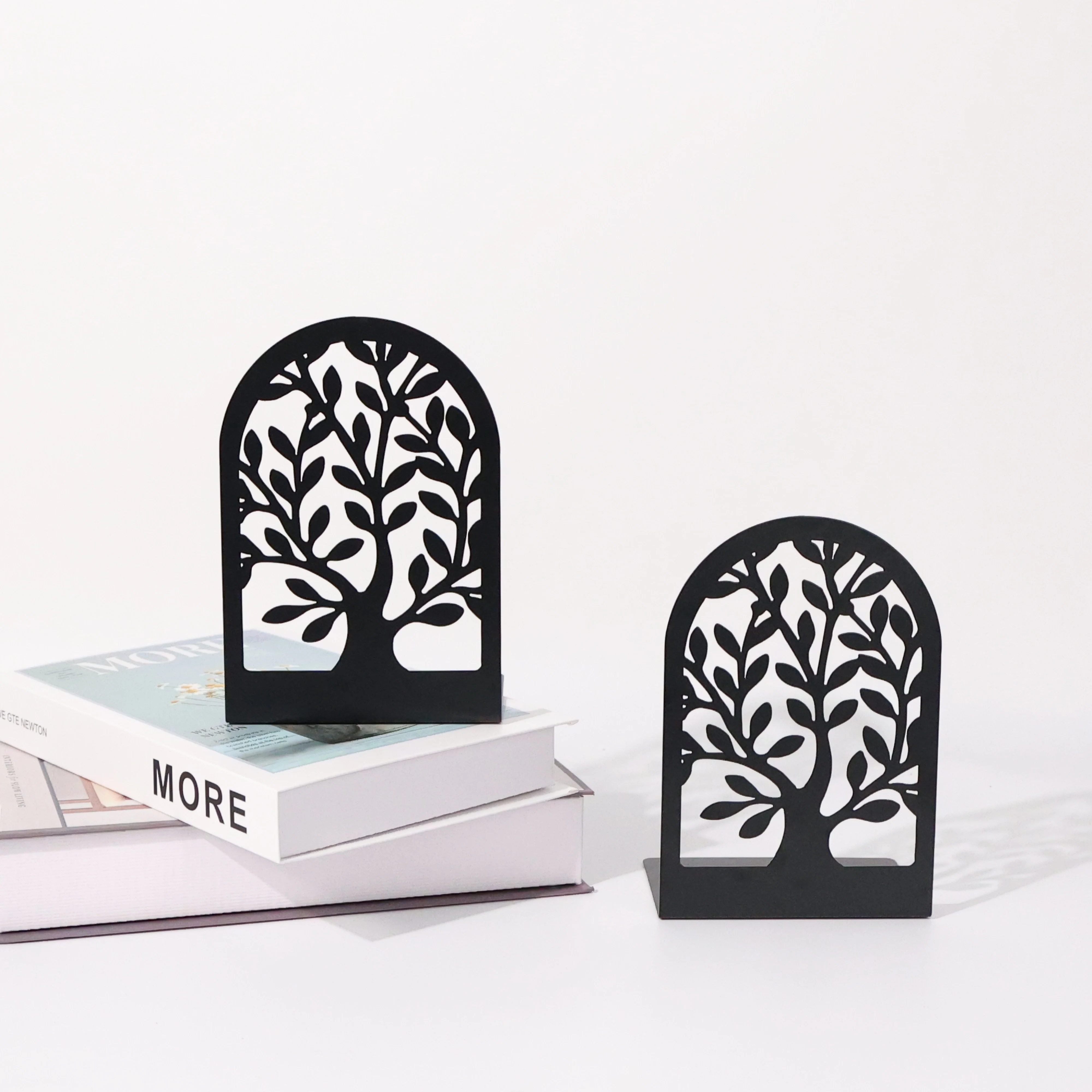 1 Piece L-shaped Metal Bookends Office & Student Desktop Organizer With ...