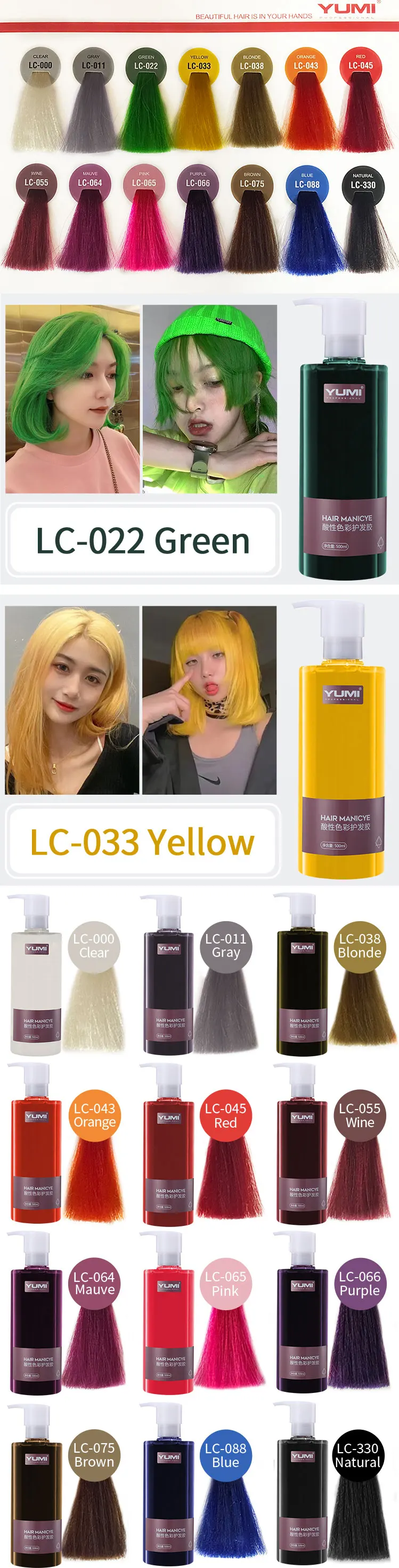 Korea Quality Semi Permanent Hair Color,Hair Manicure And Acid Hair ...