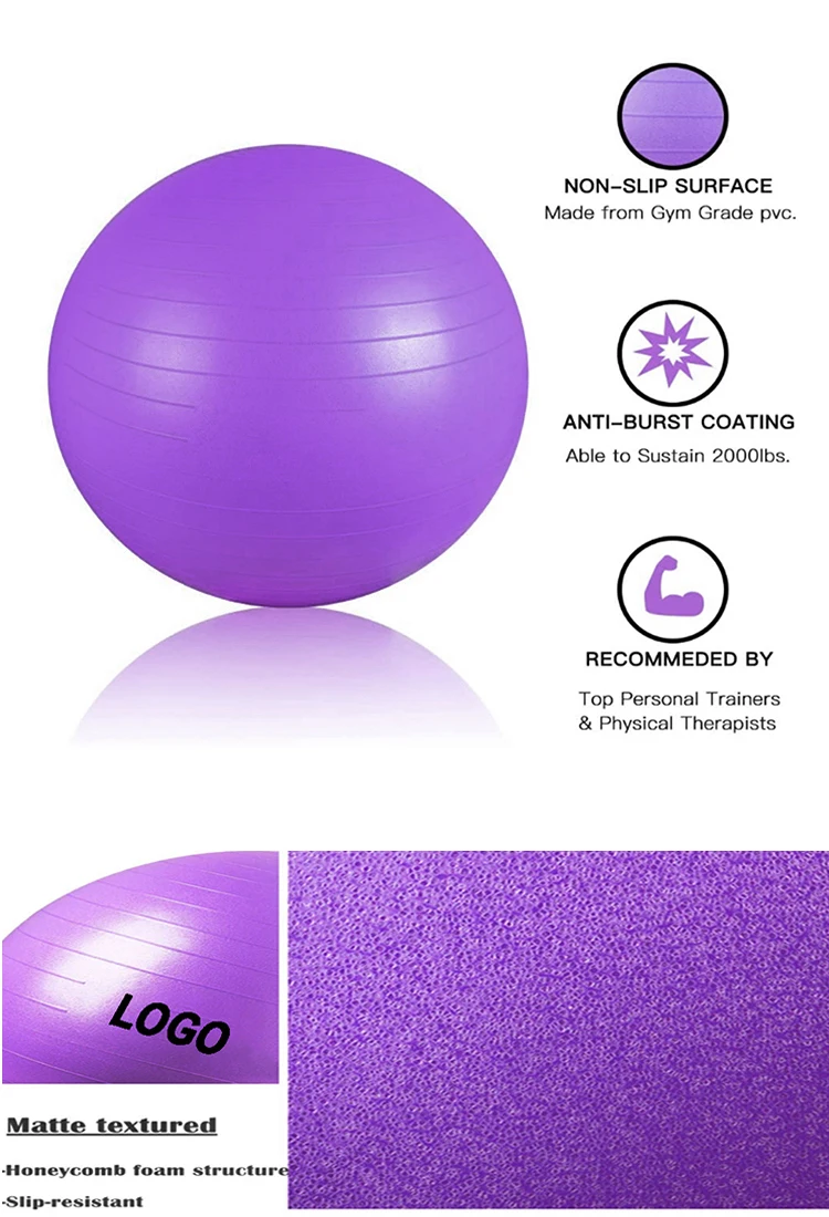 Eco-friendly Pvc High Quality Yoga Ball 45cm 55cm 65cm 75cm 85cm 95cm ...
