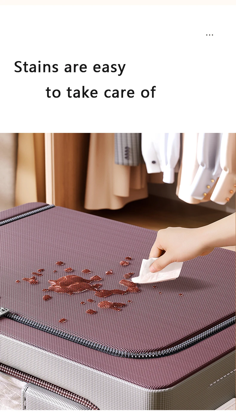 Cloth Steel Frame Folding Storage Boxes - Durable & Space-saving