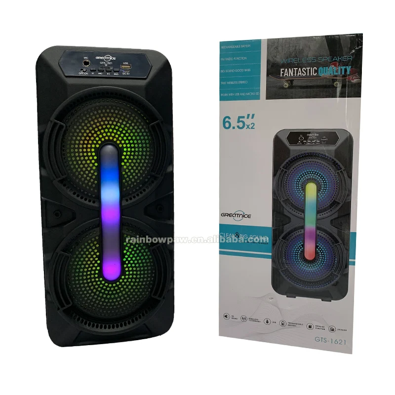 2022 Kts Gts-1621 Portable Bt Wireless Party Dual 6.5 Inch Party ...
