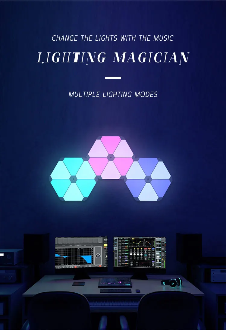 Smart Triangle Lights Panels - Quantum Modular Hexagonal LED