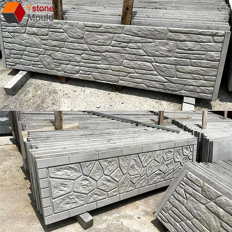 China manufacturer patio concrete culture stone fence mould| Alibaba.com