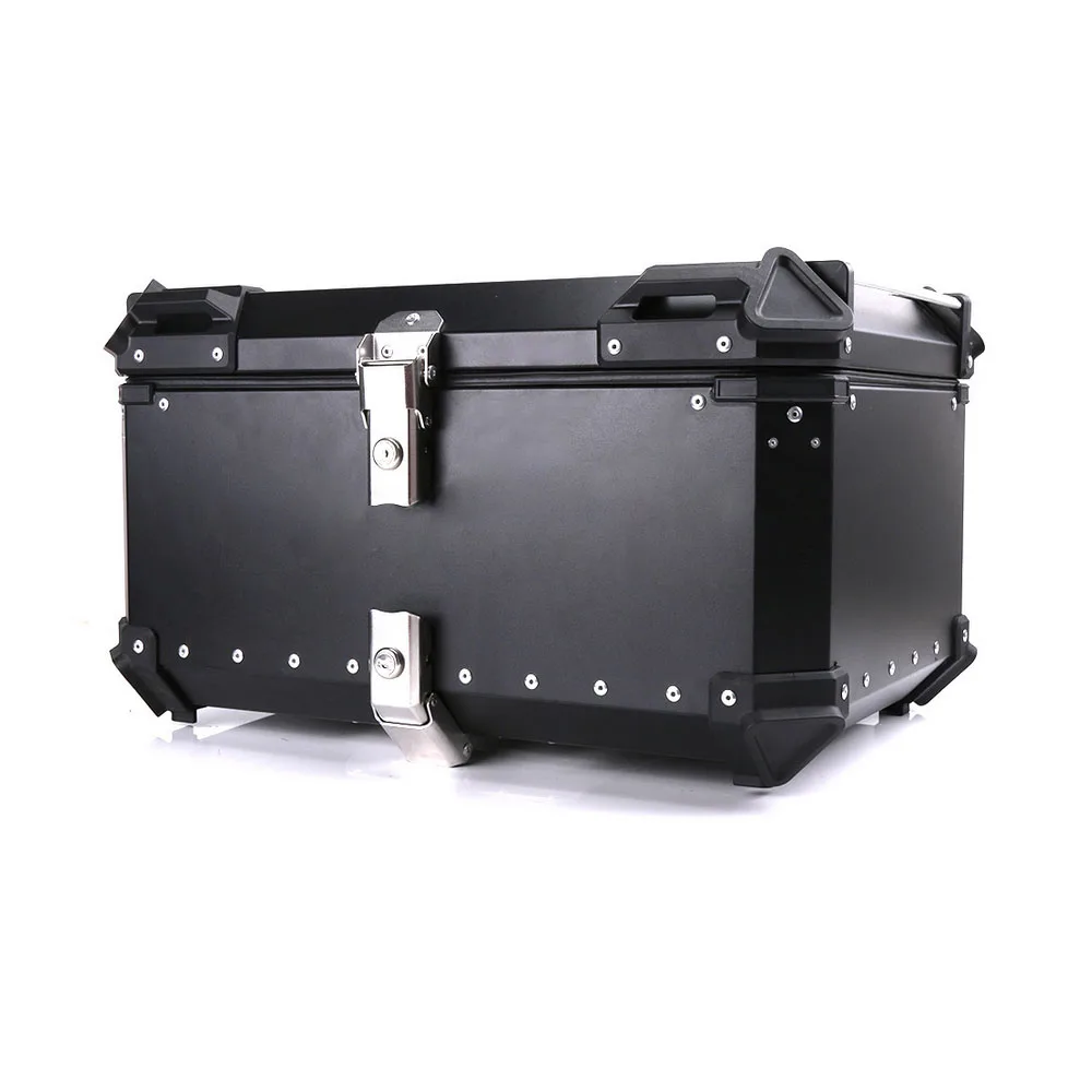 45l Universal Motorcycle Aluminum Rear Trunk Luggage Case Waterproof ...