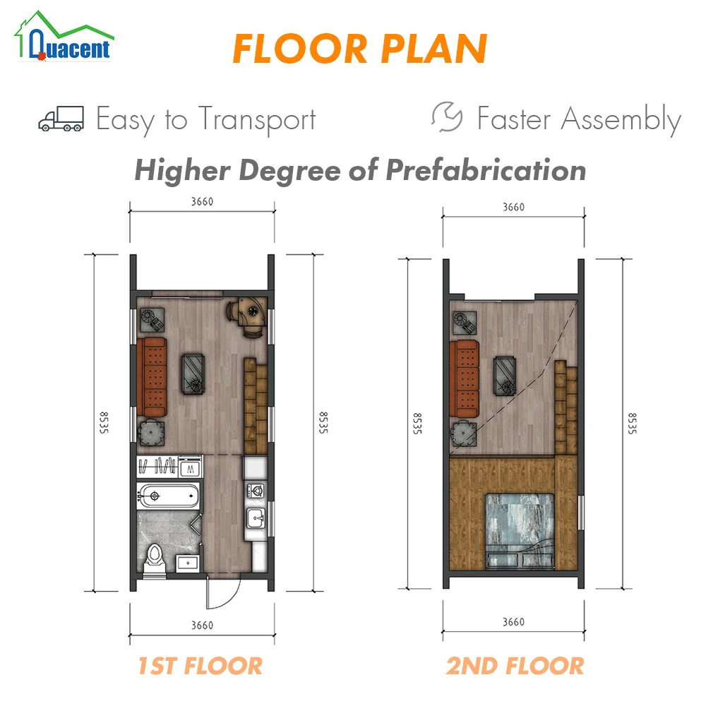 Quacent Prefab Tiny Houses - Fast Assembly & Easy Transport