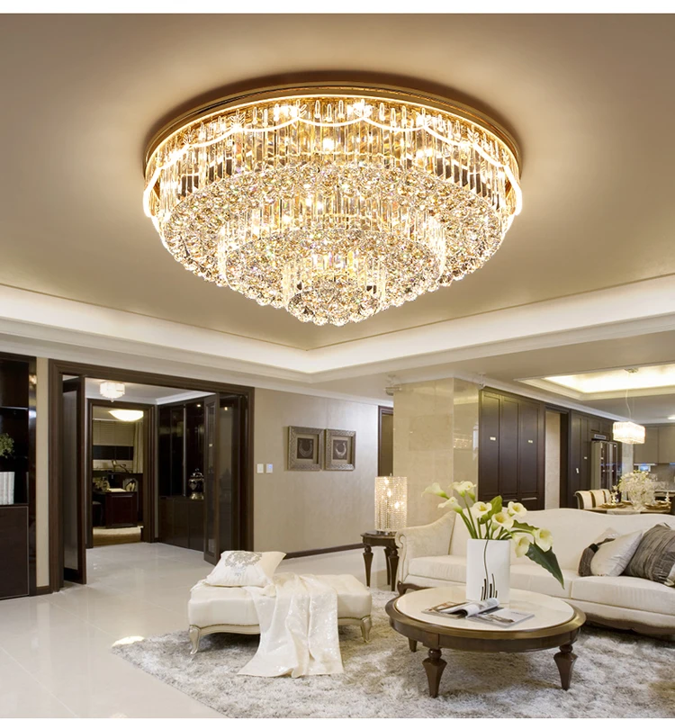 Modern Gold Luxury Dimmable Hotel Lobby Bedroom Living Room Rectangular ...