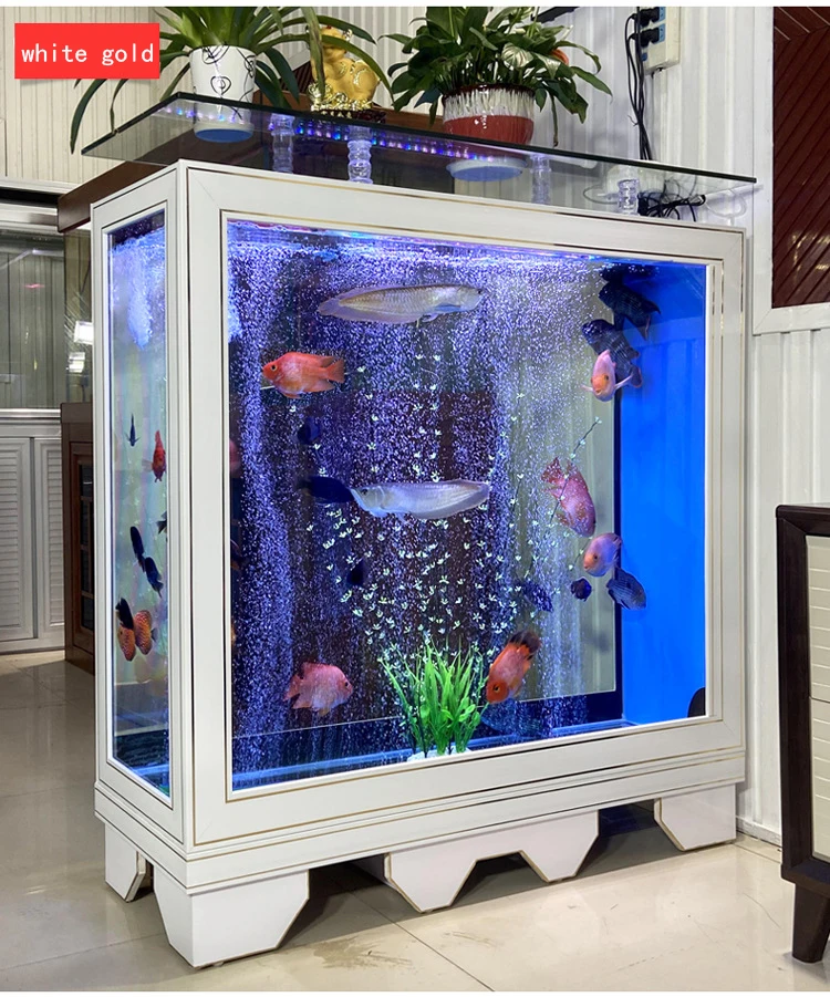 Aquarium Creative Glass Shoe Cabinet - Living Room Decor