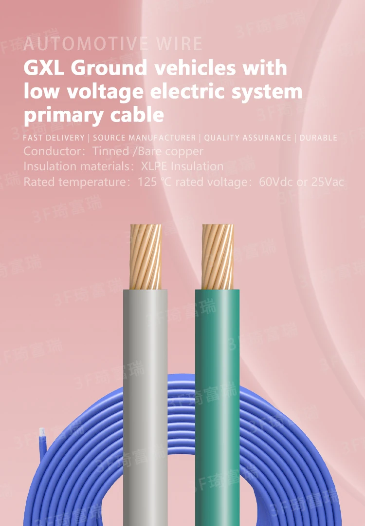 Custom SAE J1128 XLPE Automotive Wires 8AWG 10AWG 12AWG 14AWG 16AWG ...