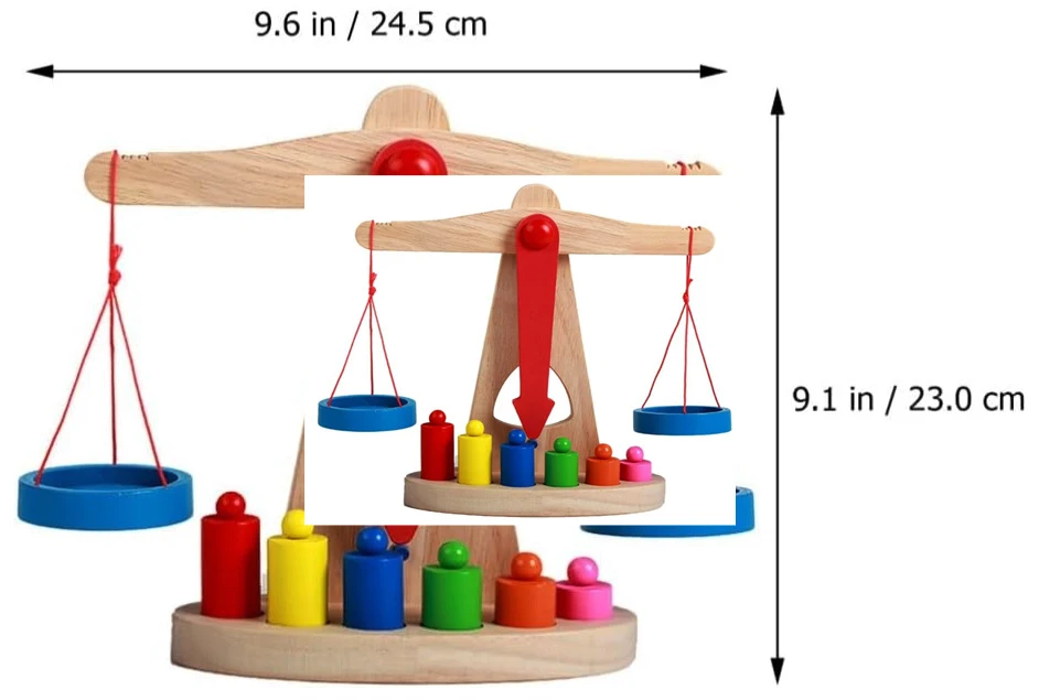 Wooden Classroom Teaching Children Toy Color Teaching Interactive Scale ...