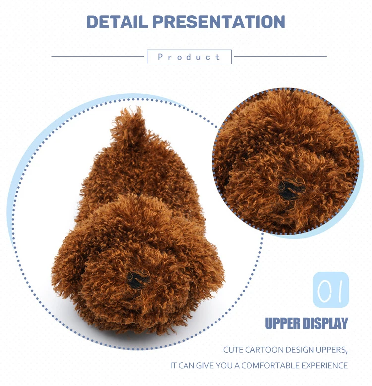 Winter Indoor Animal Warm Home Cotton Slippers Custom Fluffy Cartoon ...