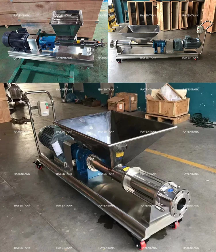 Food Grade Stainless Steel Screw Pump With Hopper Chocolate Mono Pump ...