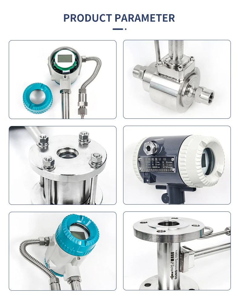 Wafer Flange Connection Type Sus304 Intelligent Vortex Steam Flow Meter For Saturated Steam ...