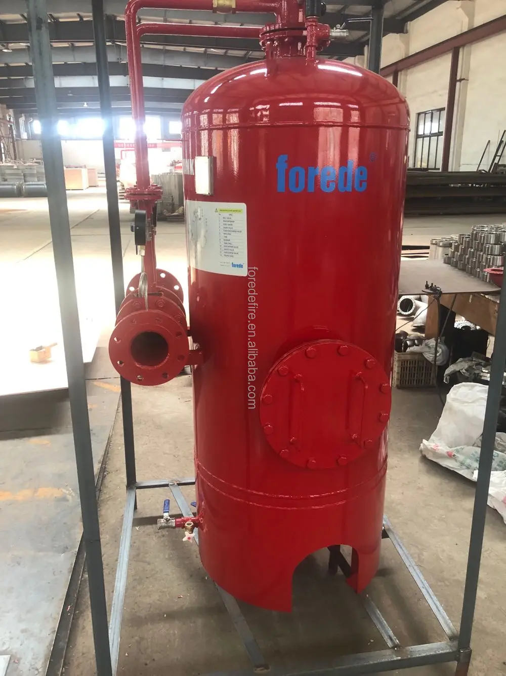 Forede Vertical Fixed Foam Concentrate Bladdertank For Fire Fighting ...