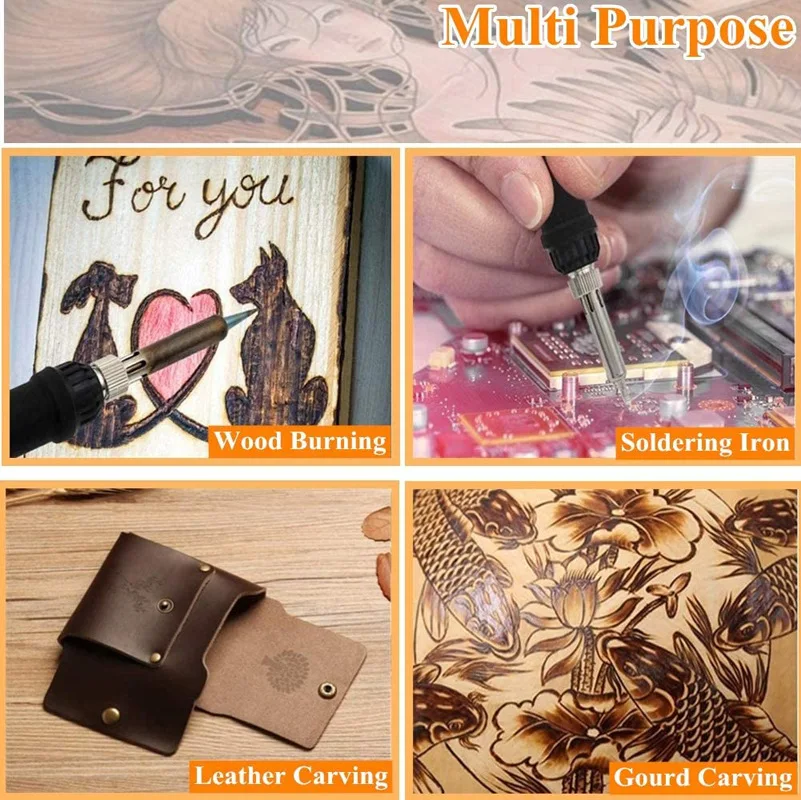 101pcs 60w Welding Diy Tools Electronic Soldering Iron Set Pyrography ...