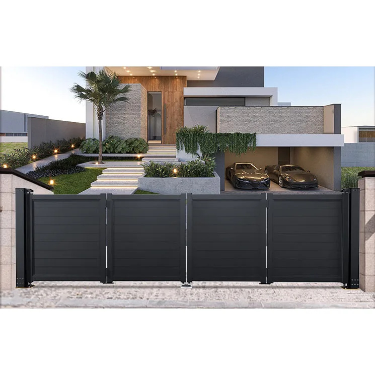 Automatic Sliding Folding Gate Exterior House Bi-fold Gate Aluminium Bi ...