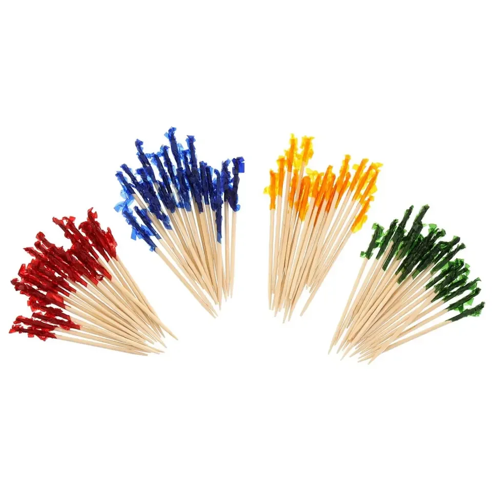 Disposable Bamboo Cocktail Sticks Fruit Picking Drinks Party Decoration ...