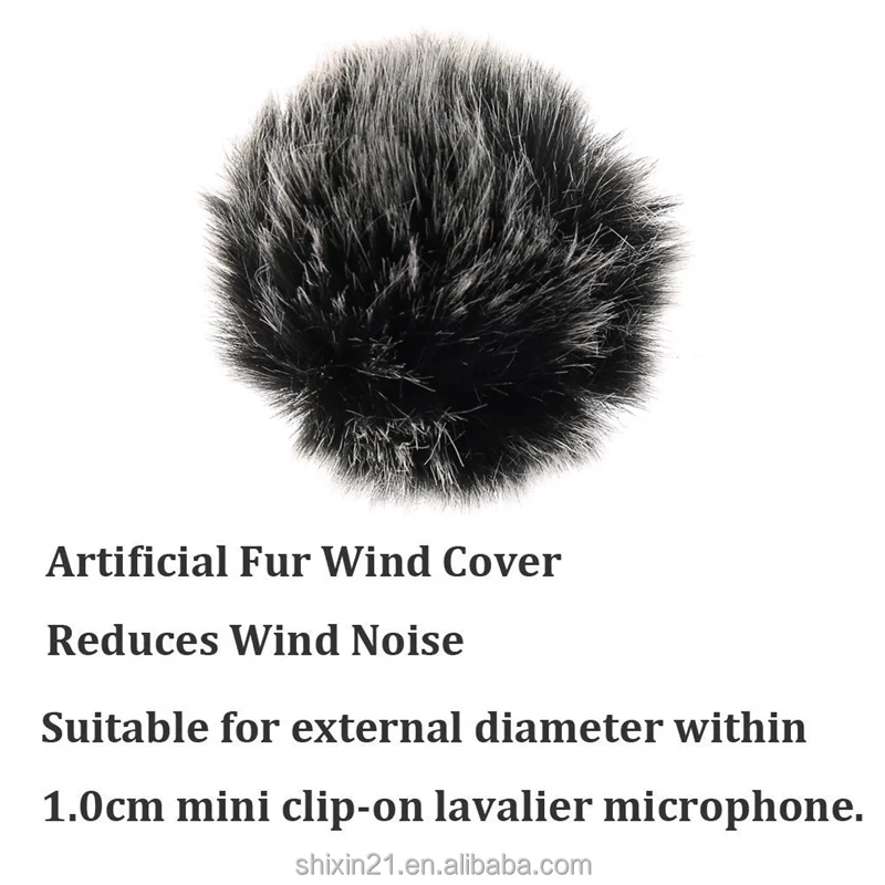 Universal Lavalier Microphone Furry Windscreen Fur Windshield Wind Muff ...