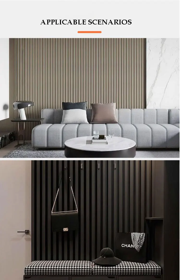 Decorative Wooden Slat Sound-absorbing Wall Panels Veneer Akupanel Wood ...