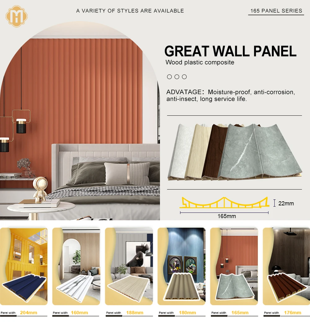 Pvc Coating Cladding Fluted Panel Wave Fluted Wpc Wall Panel For ...