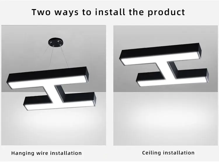 Commercial Alphabet Chandelier Office Acrylic Hanging Lamp Ceiling ...