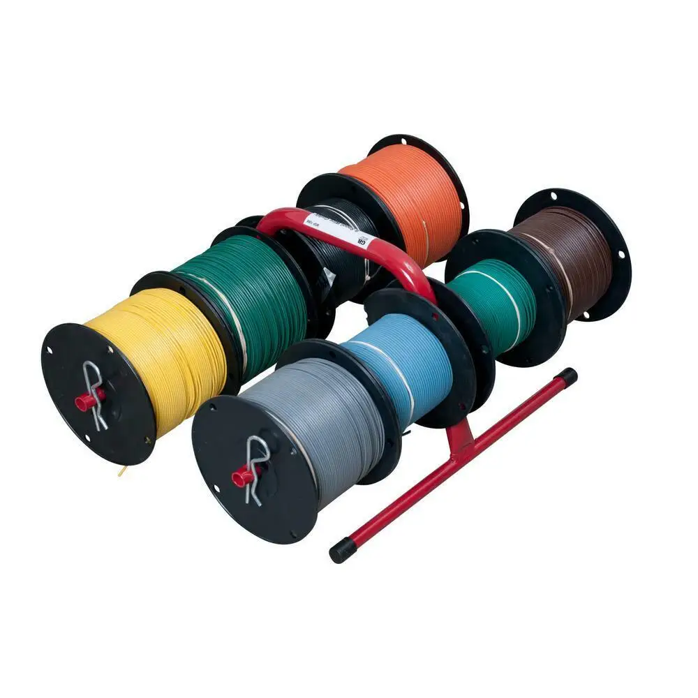 Electrical Wire Spool Hand Caddy Steel 8 Reel Holder Conduit Cable ...