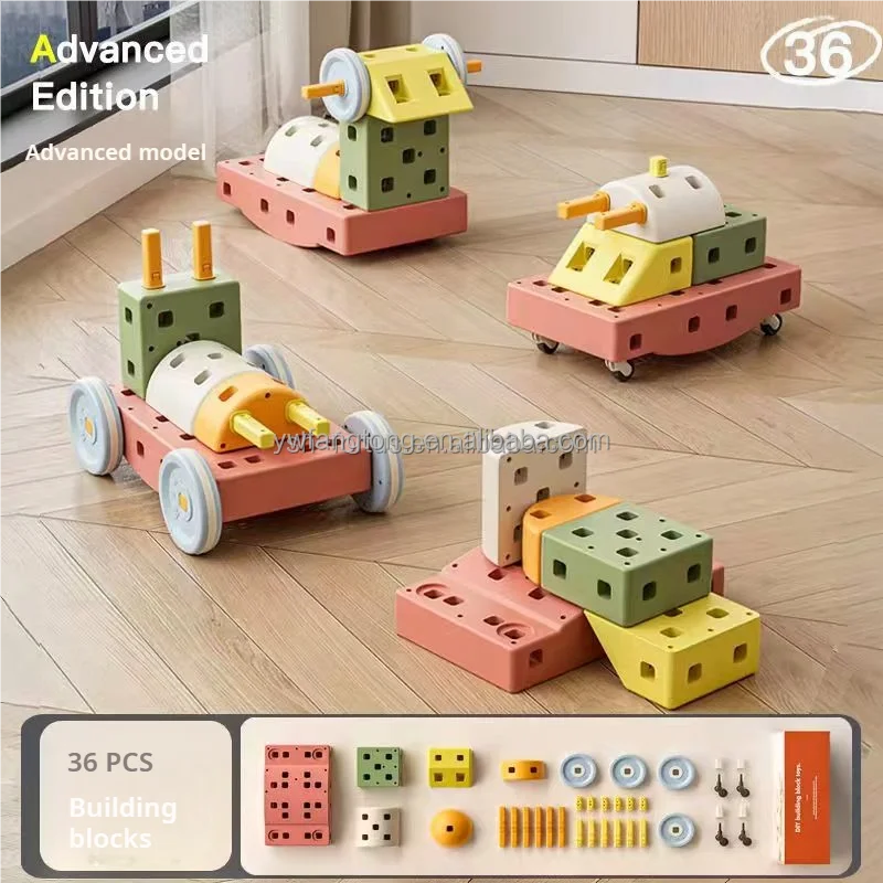 DIY Giant Building Blocks Set for Toddlers - Colorful Soft Blocks with ...