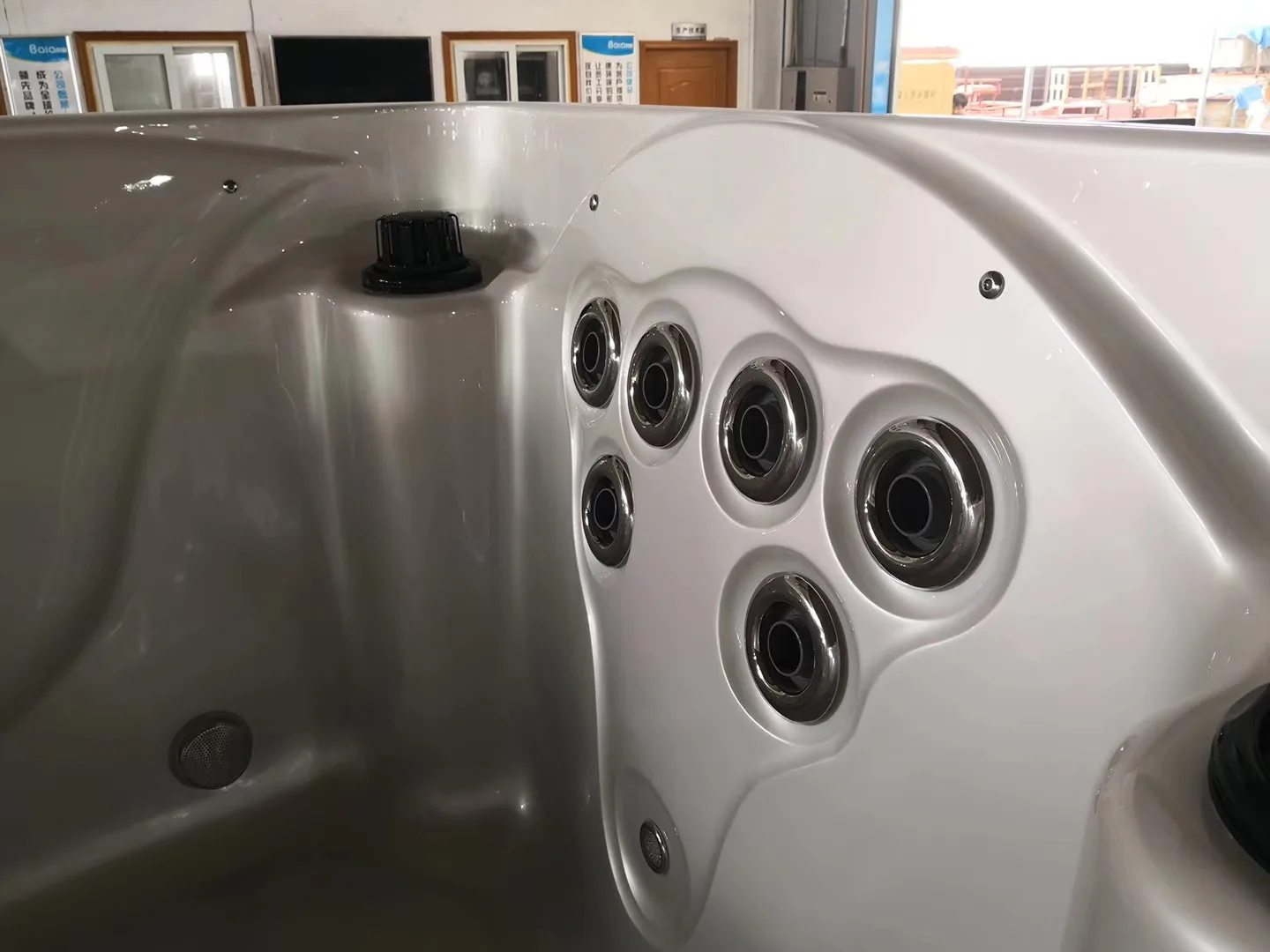 Luxury Swimming Pools Outdoor Large Acrylic Swim Spa Jets with Counter ...