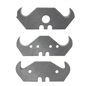 100 Pack Carbon Steel Razor Knife Blades Replacement Utility Hook ...