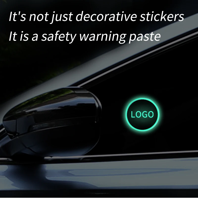 Factory Custom 4pcs Pet Car Logo Circular Decoration Sticker Luminous ...