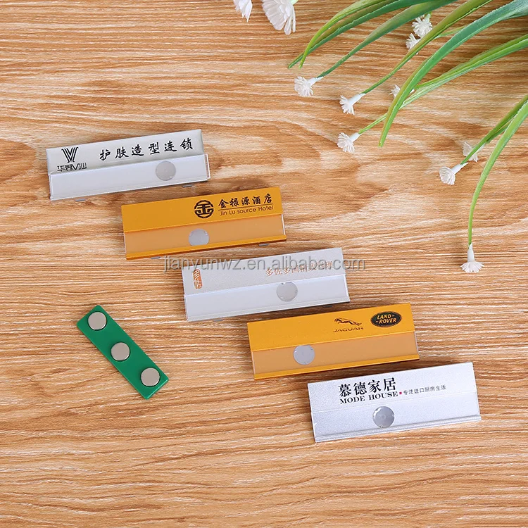 Custom Plastic Sheet Printed logo with Magnet Magnetic Hard Pvc Name ...