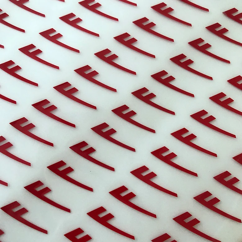 Custom 3D Raised Effect Brand Logo on Heat Transfer Stickers