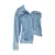 Casual One Shoulder Denim Jacket For Women Lapel Long Sleeve Button ...