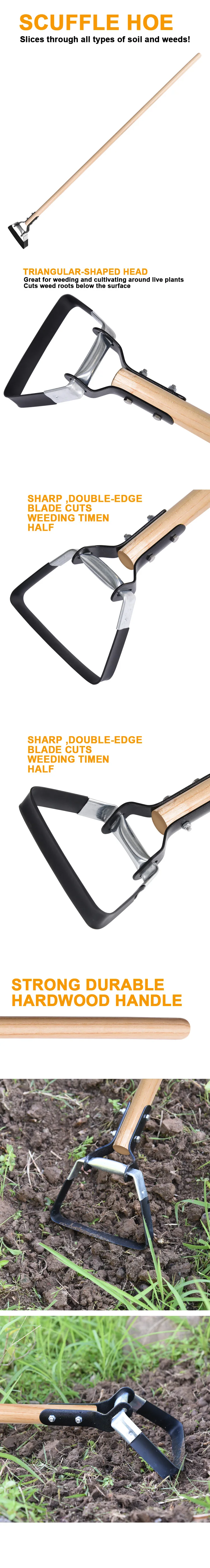 78 In Long Wood Handle Weeding Garden Hula Hoe Loop Scuffle Hoe - Buy ...