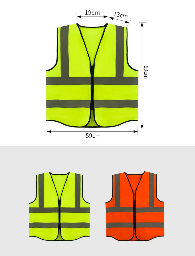 Custom Logo Red Industrial Work Goods Vest Unisex Reflector Safety ...