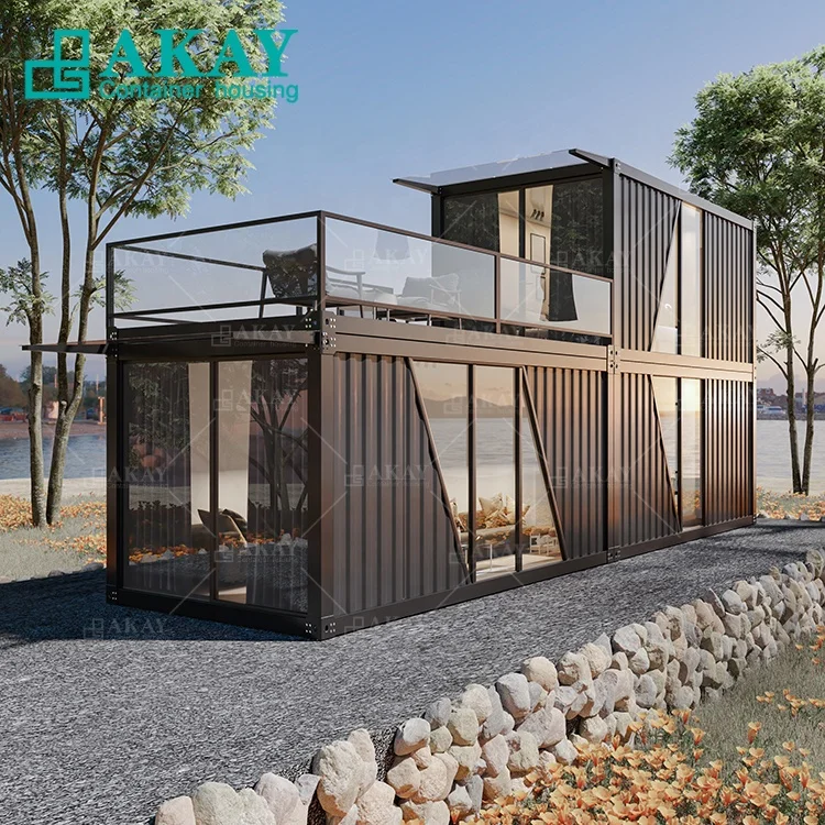 2 Storey Tiny Home Shipping Container Homes 40 Ft Luxury Container ...