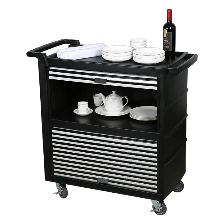 3 Tier Hotel Room Food Service Trolley Storage Restaurant Utility Cart ...